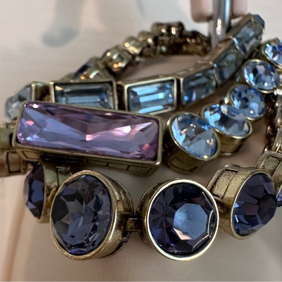 Heidi Daus | Jewelry | Heidi Daus Blue And Purple Crystal Bracelet ...